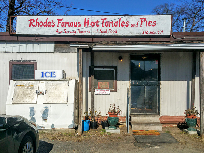 The unassuming exterior of Rhoda's might fool you, but culinary legends rarely announce themselves with neon signs and valet parking.