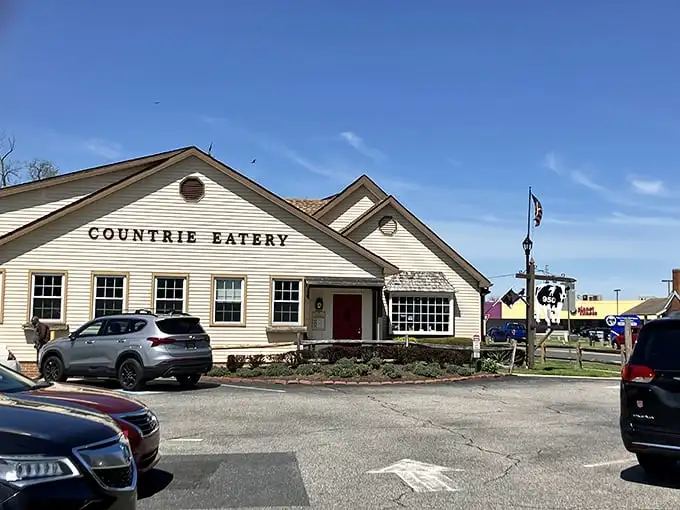The unassuming white clapboard exterior of The Countrie Eatery promises no frills, just delicious food—a promise it delivers on spectacularly.