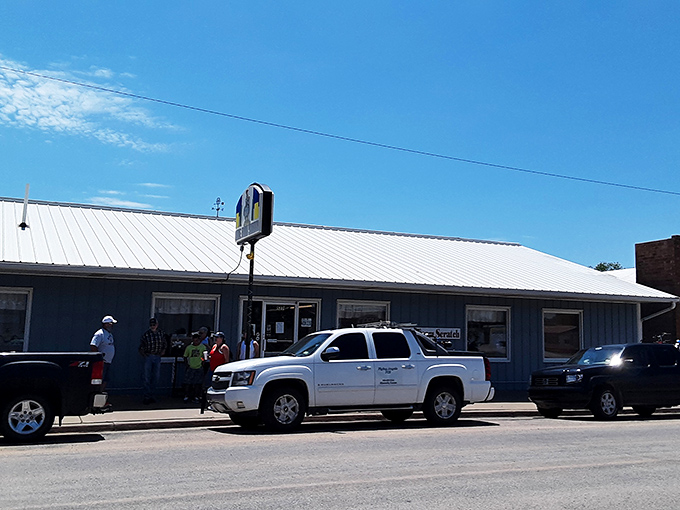 The unassuming blue exterior that houses culinary treasures worth a detour. Like most of Kansas's best-kept secrets, it's hiding in plain sight.