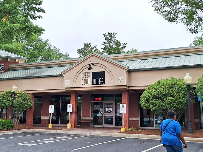 The welcoming facade of West Cobb Diner beckons hungry travelers with its understated charm. This Marietta gem proves that extraordinary food often hides in plain sight.
