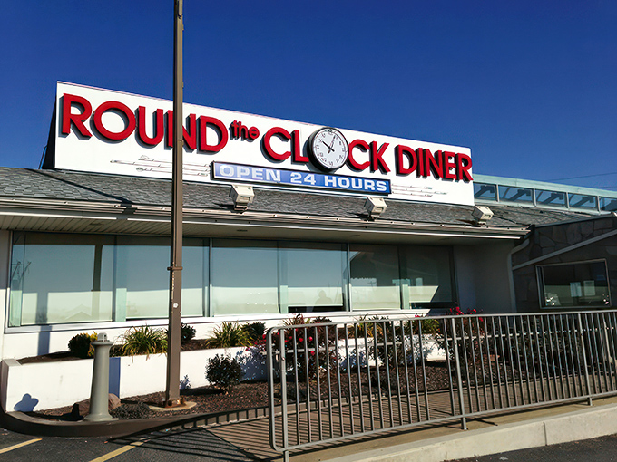 The classic diner experience awaits inside these doors, where time stands still but the coffee keeps flowing. Welcome to York's 24-hour culinary sanctuary.