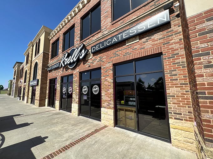 The brick facade of Krell's stands like a delicious mirage in Yukon—an East Coast time machine disguised as a delicatessen.