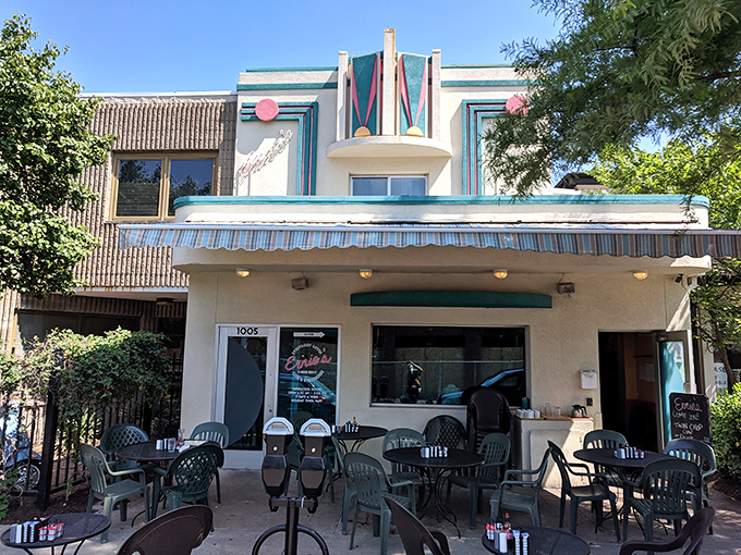 The Art Deco facade of Ernie's stands as a colorful time capsule in downtown Columbia, where generations of Missourians have found comfort and community.