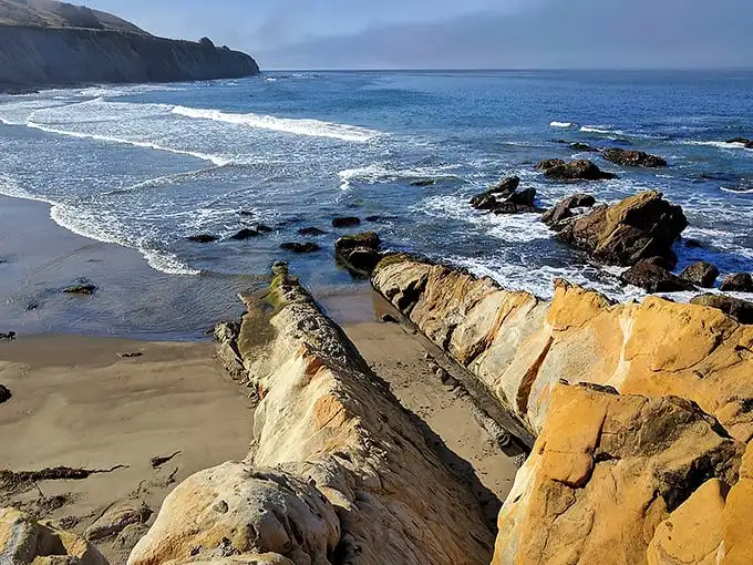 Nature's own masterpiece unfolds where dramatic cliffs meet pristine shoreline. Schooner Gulch offers the kind of solitude that makes you forget about your inbox completely.