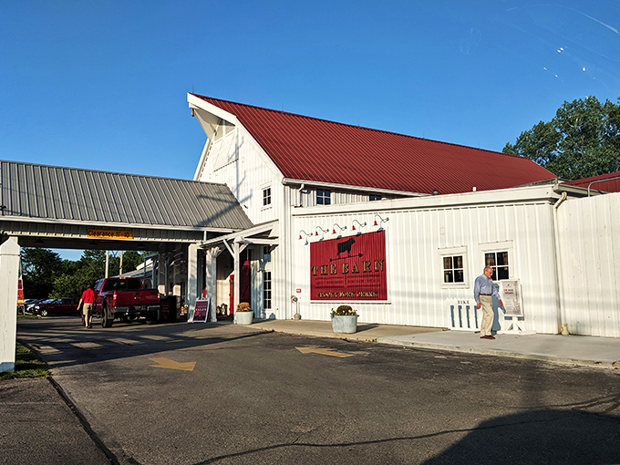 The architectural equivalent of a warm welcome, this converted barn promises culinary treasures inside that rival its charming exterior.