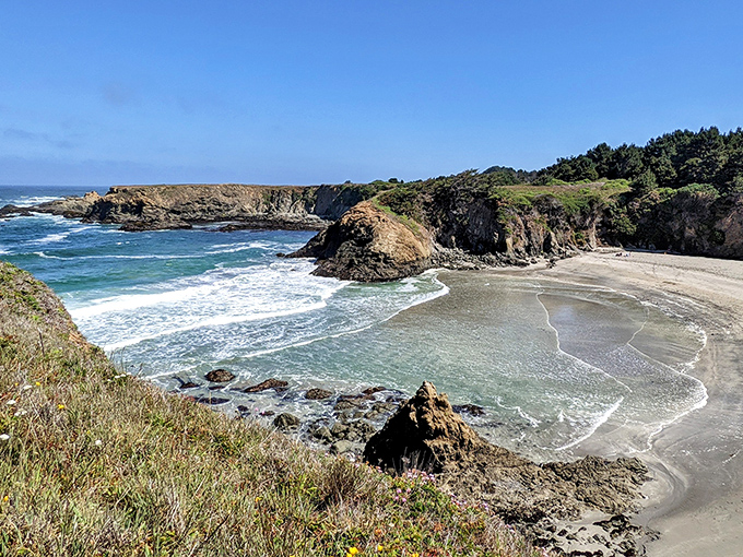 "Welcome to paradise!" This pristine stretch of sand is Mother Nature's way of saying, "Hey California, I've still got a few tricks up my sleeve!"