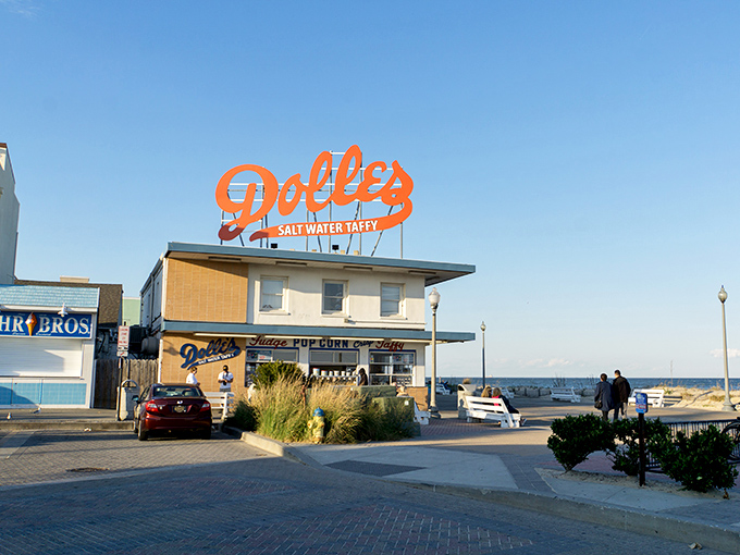 That iconic orange script against the blue sky announces your arrival at sweet paradise. Dolle's has been beckoning beach-goers to indulge for generations.