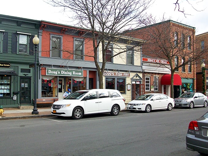Skaneateles Lake stretches like nature's runway, its pristine blue waters flanked by emerald shorelines that promise relaxation and waterfront dining adventures. 