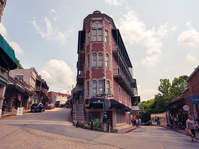 Eureka Springs' iconic flatiron building stands like Victorian architecture's answer to New York's Flatiron—just with more charm and fewer honking taxis.