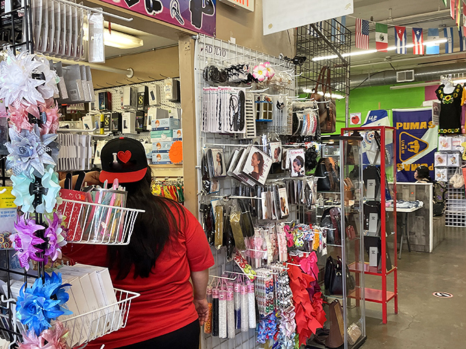 Accessories for days! This isn't shopping—it's a treasure hunt where the X always marks something sparkly or practical or both.