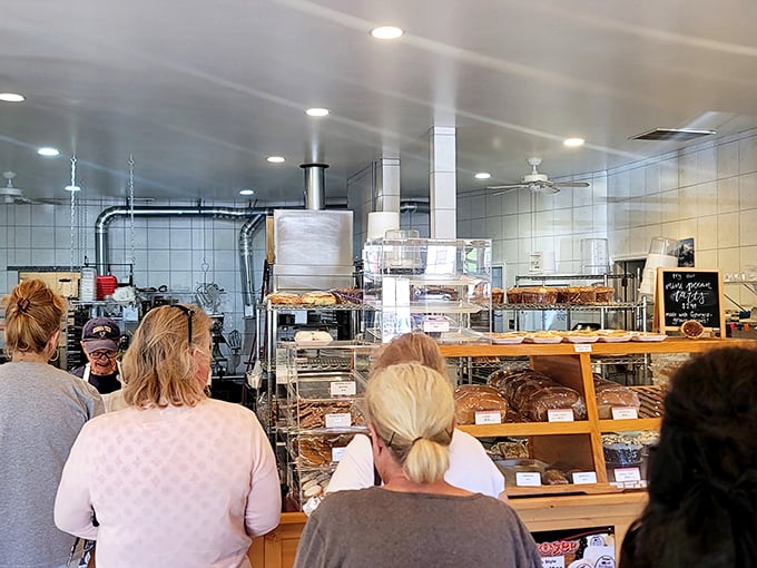 The universal language of anticipation—customers patiently waiting for their turn at happiness, united by the mutual understanding that some things are worth waiting for.