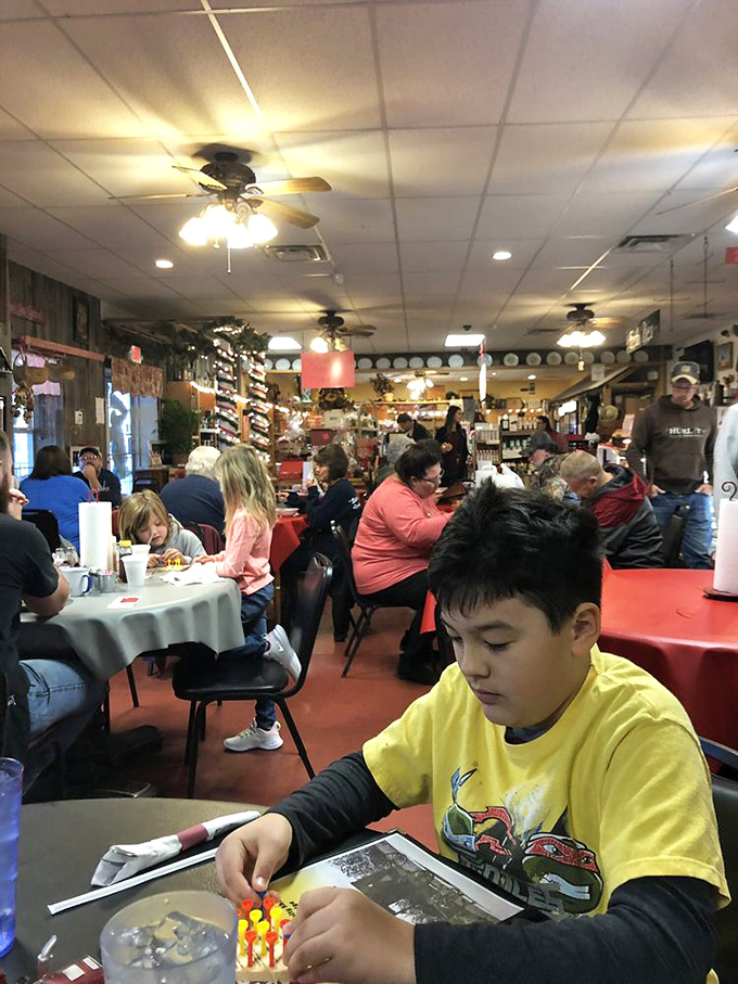 A bustling space where strangers become temporary tablemates, united by the universal language of "mmm" and "pass the syrup, please."