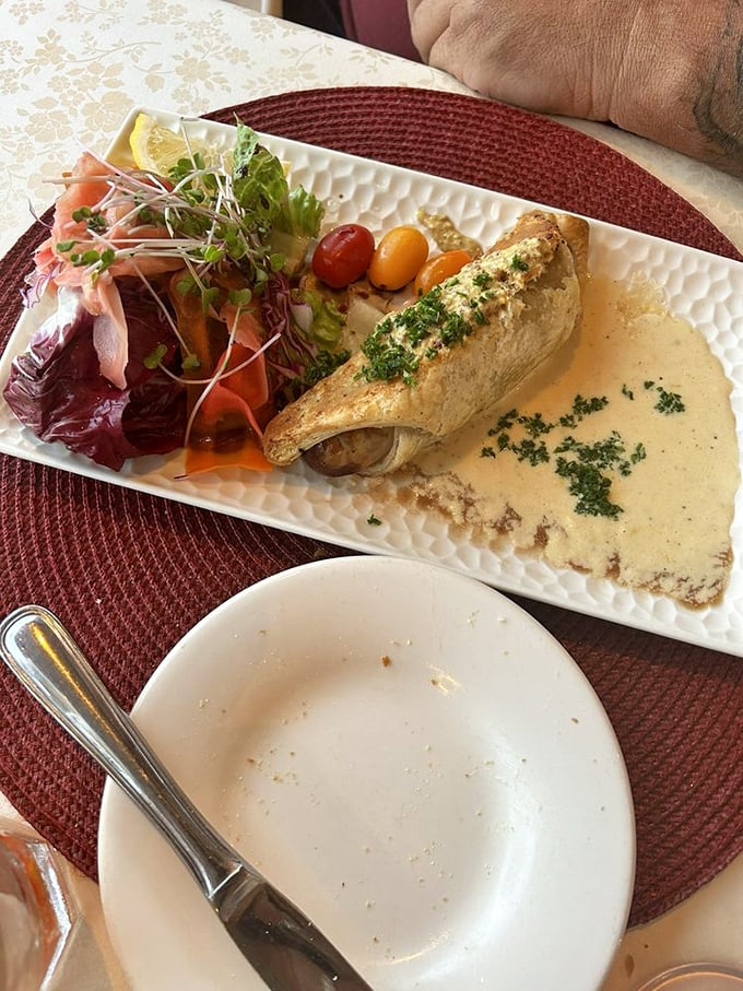 Pastry-wrapped perfection that makes you wonder why we don't encase more foods in golden, flaky goodness. 