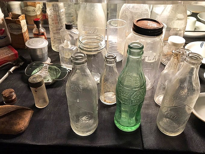 Vintage bottles and medical containers—silent witnesses to treatments that ranged from "questionable" to "dear god why."