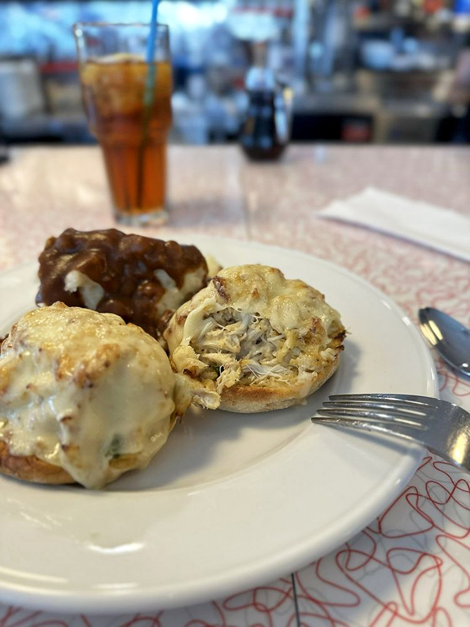 The counter seating—where breakfast dreams come true and regulars exchange the secret nods of people who've found culinary nirvana. 