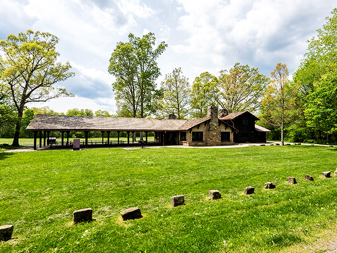 The Ledges Shelter – where picnics go from "sandwich on a bench" to "dining with a view that millionaires would envy."