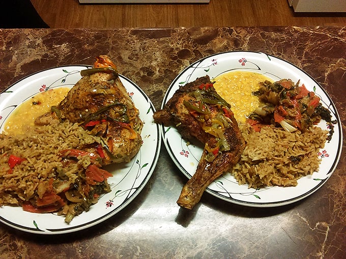 A plate that tells the story of indecision in the most delicious way possible. The chopsticks are there for authenticity, the fork for practicality. 