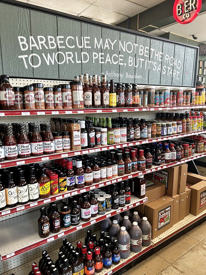 "Barbecue may not be the road to world peace, but it's a start." Truer words were never spoken as this sauce library stands ready to enhance your meat experience.