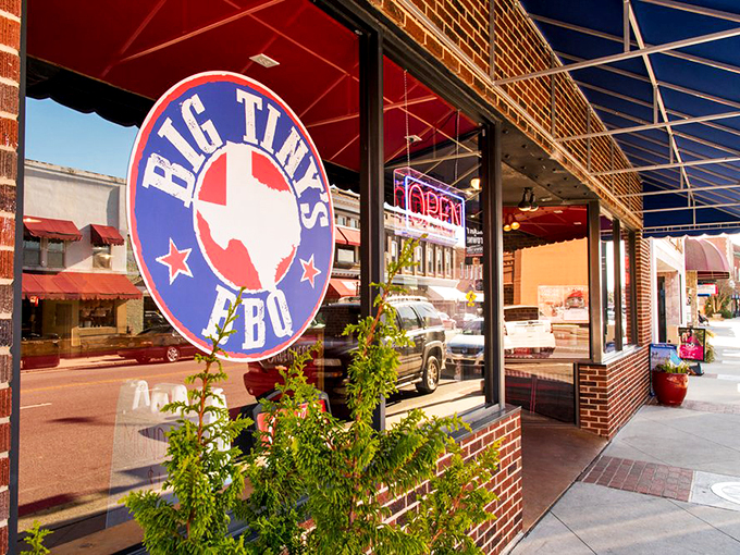 That logo isn't just a sign—it's a promise. In the religion of Texas-style barbecue, this storefront is a cathedral where smoke meets meat in holy matrimony.