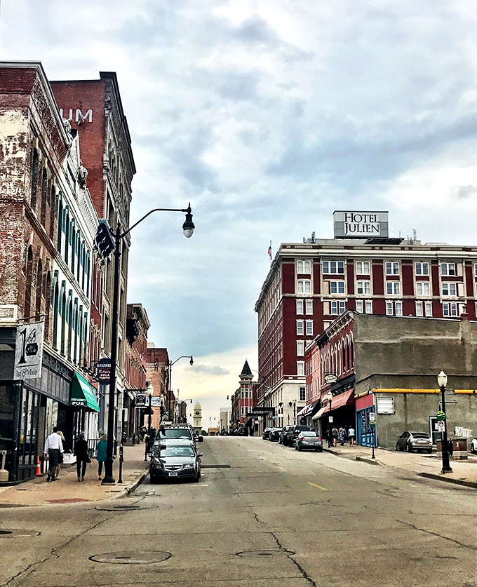 Dubuque's historic Hotel Julien stands sentinel over a downtown where views don't automatically mean big-sized prices.