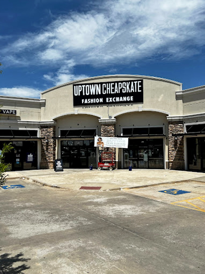 Uptown Cheapskate brings boutique vibes to thrift shopping, like finding a gourmet burger at a backyard barbecue—unexpected but delightful.