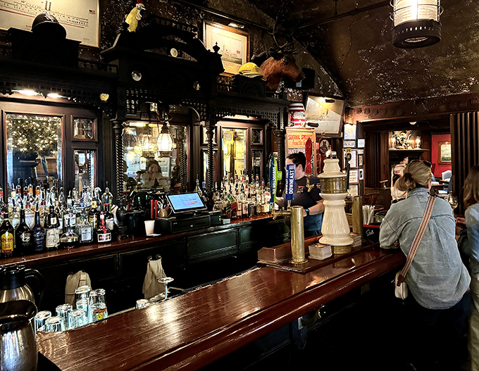 The bar where British marines once commandeered rum during the War of 1812. Today's battles are friendlier—mostly about who's buying the next round.