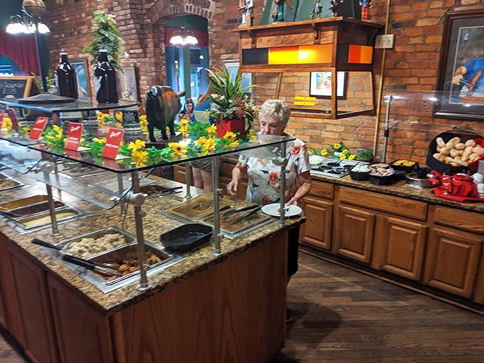 Not all buffets are created equal—this one's the valedictorian, showcasing German specialties under the watchful eye of tradition.
