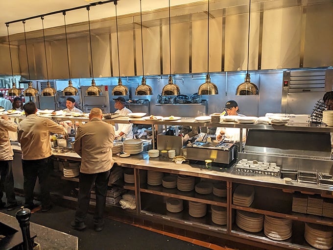 Behind the golden heat lamps, culinary commandos execute precision operations that will soon make your taste buds stand at attention.
