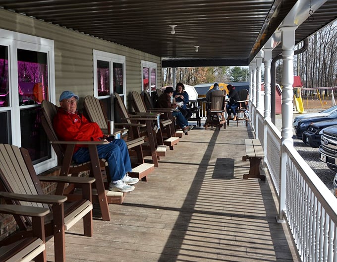 The front porch rocking chairs—nature's waiting room. A reminder that anticipation is part of the pleasure when food is made with care.
