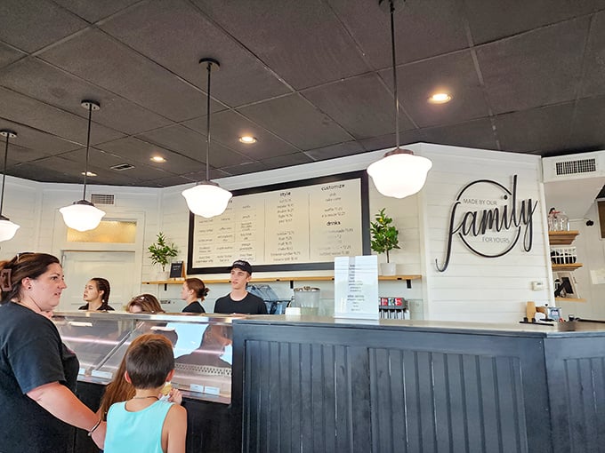 Where the magic happens. The staff at Dewster's doesn't just serve ice cream—they're memory-makers wielding scoops instead of wands.