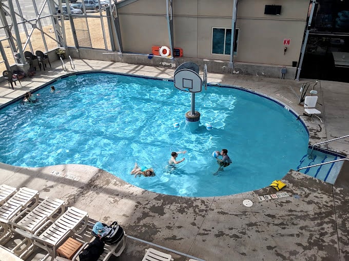 Basketball meets swimming pool in the ultimate test of aquatic athleticism. Michael Jordan never had to shoot hoops while treading water – a whole new ballgame.