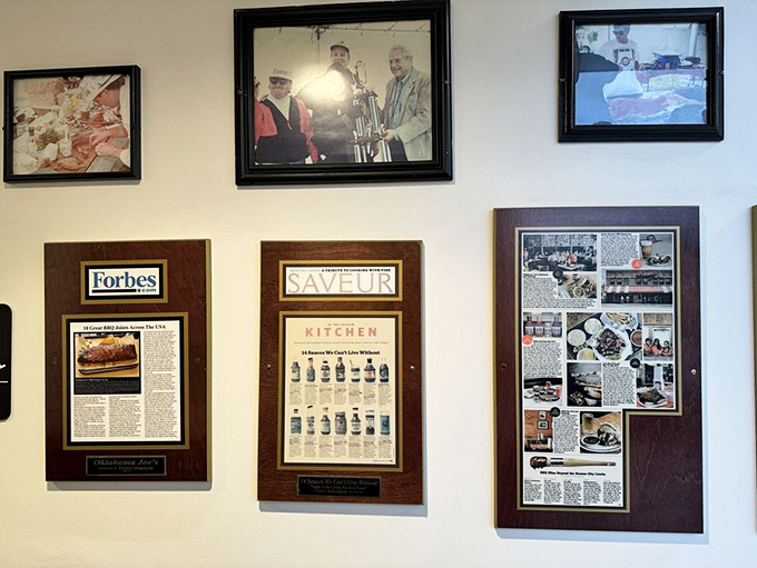 The wall of fame tells the story: from humble gas station beginnings to national recognition. Good food doesn't need to shout; the accolades speak volumes.