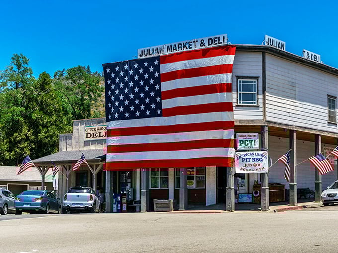 Julian Market & Deli wears its patriotism like a well-tailored suit. When your grocery shopping comes with a side of Americana.
