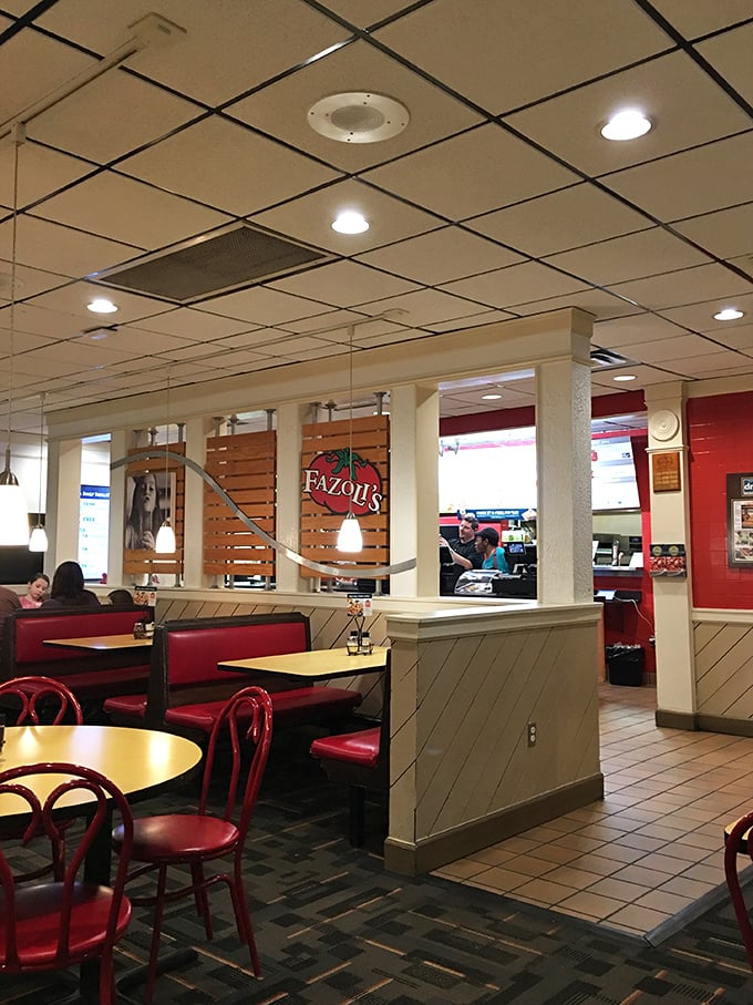 The dining room's clever division creates the illusion of intimacy in a fast-casual setting. Italian-American ingenuity at its finest.