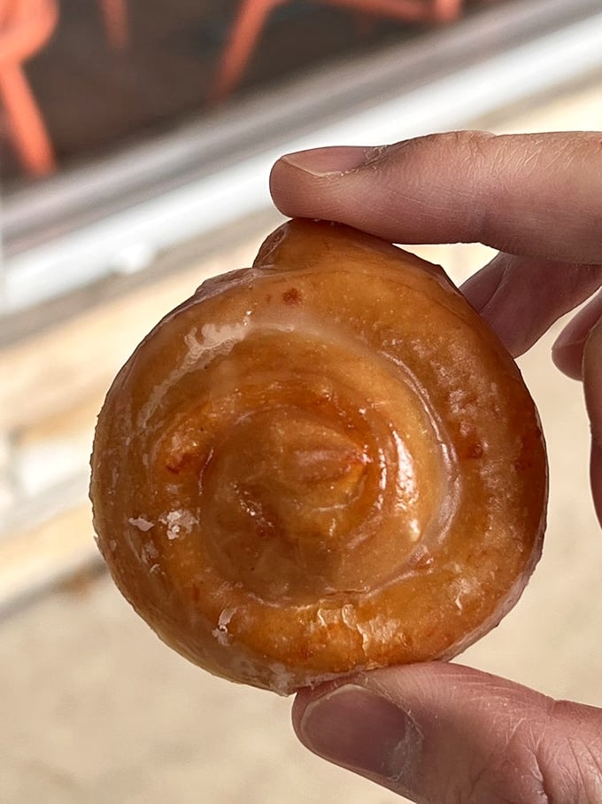 The mini orange roll – proof that good things come in small packages, especially when that package involves citrus and frosting.