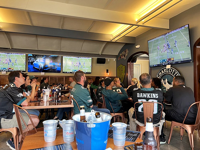 Game day at Big Ben brings together Eagles fans who've found their home away from home, pints in hand and eyes glued to the screens.