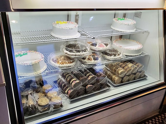Beyond ice cream, Steve's showcases a tempting array of cakes and cookies—because sometimes you need your dessert to multitask.