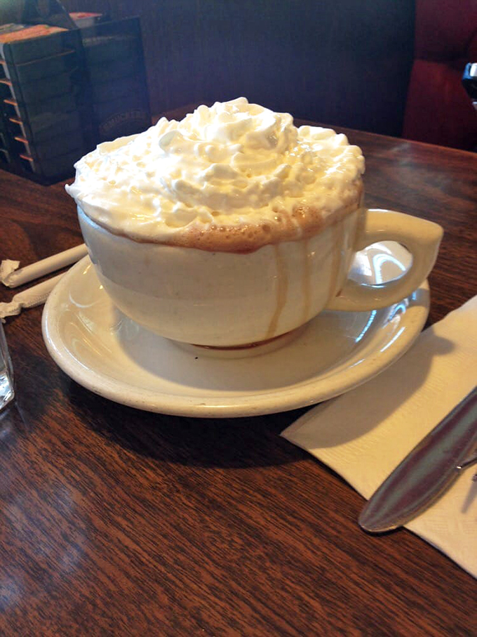 Hot chocolate that doesn't just warm your hands—it's wearing a cloud hat and practically daring you not to smile.