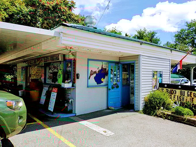 Jim's Drive In represents a vanishing slice of Americana, where blue trim and simple surroundings belie extraordinary flavor traditions.