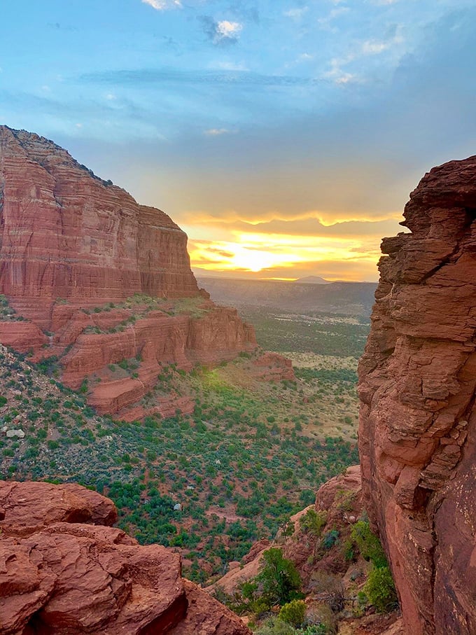 Sunset painting the canyon with colors that would make even the most talented artist jealous. Nature's daily masterpiece.
