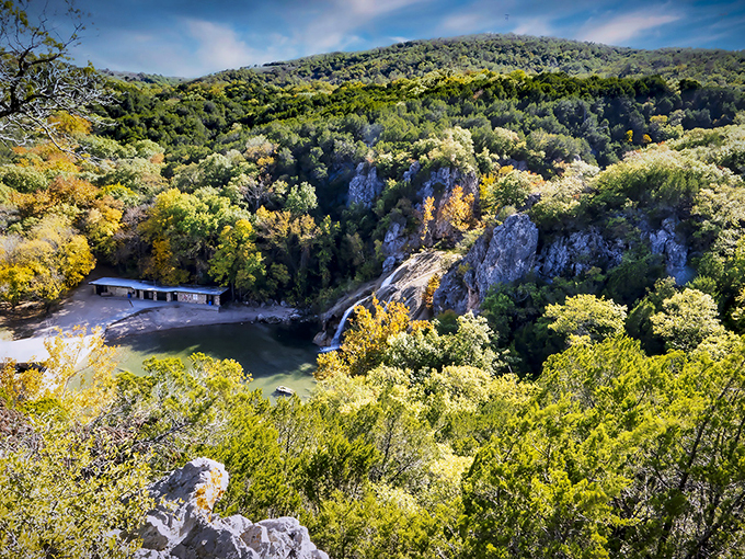 These smaller cascades prove that Turner Falls isn't a one-hit wonder—the entire park is nature's greatest hits album. 