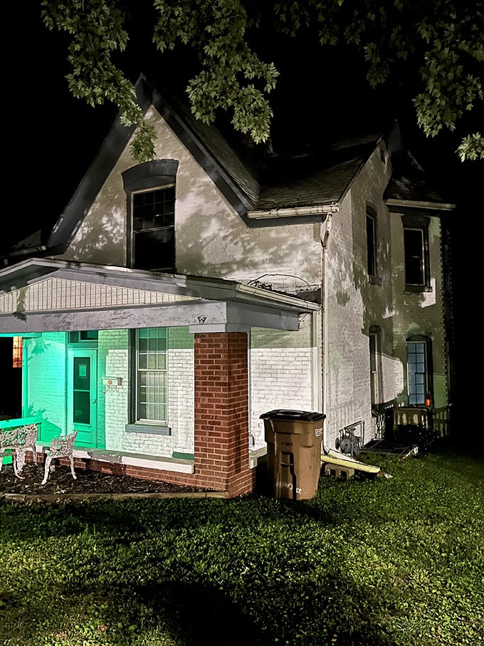 After sunset is when the Sallie House truly comes alive—or perhaps "undead" is more accurate. The eerie glow from the porch light beckons the brave.