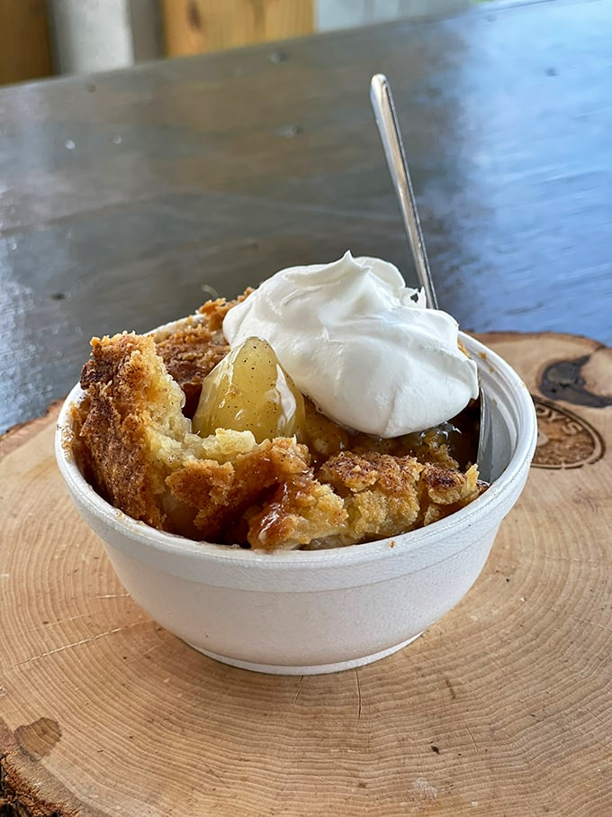 Cobbler with a cloud of whipped cream. The dessert equivalent of a warm hug from your favorite grandparent.