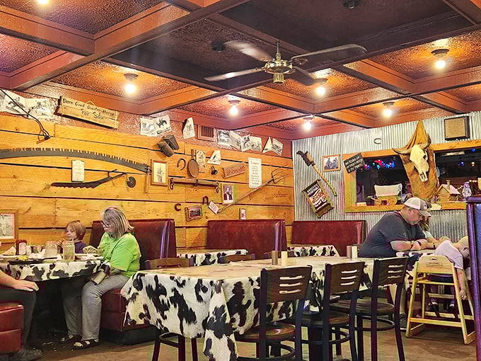 The nachos arrive like a colorful fiesta, with each chip vying for the title of "most loaded" in a competition where everyone wins—especially you. 
