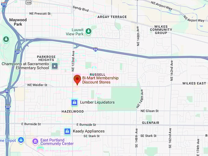 16. bi mart membership discount stores (12321 ne halsey st) map