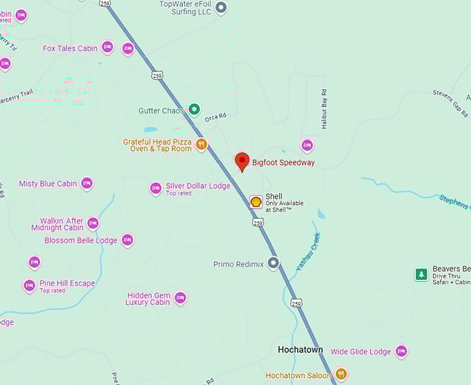 16. bigfoot speedway map