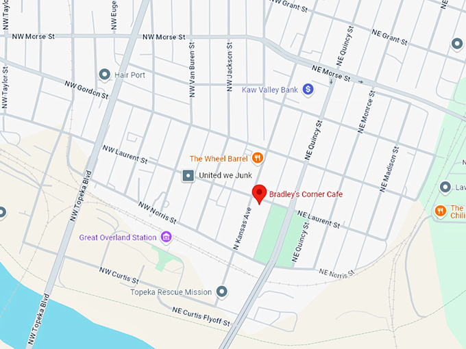 16. bradley's corner café map
