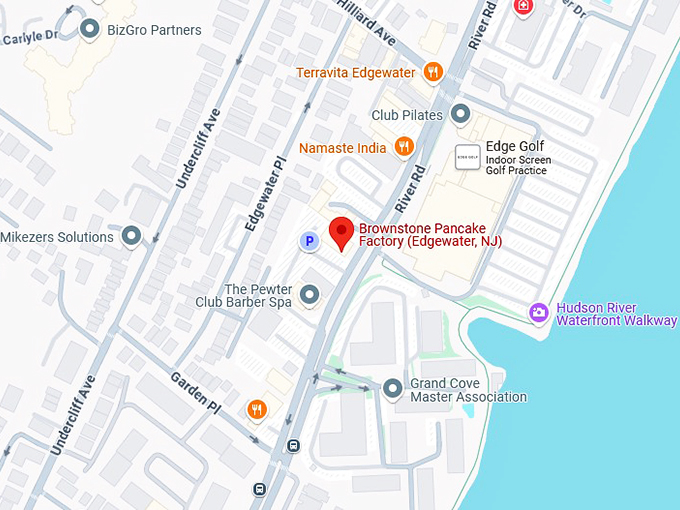 16. brownstone pancake factory (edgewater, nj) map