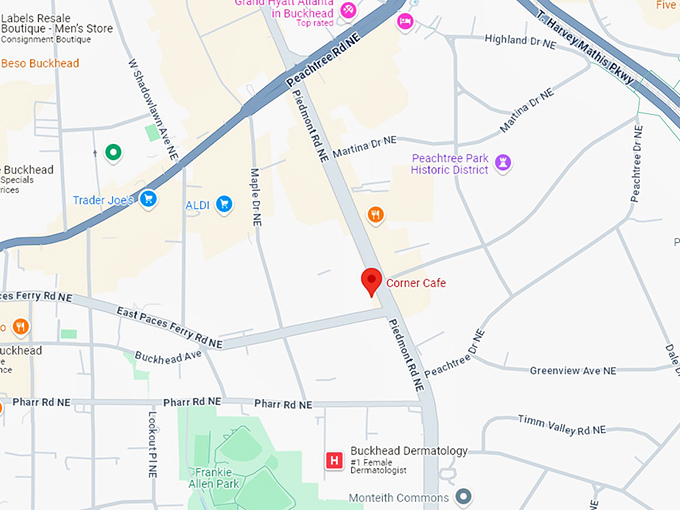 16. corner cafe map