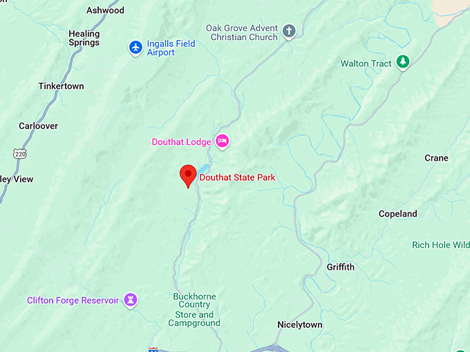 16. douthat state park map